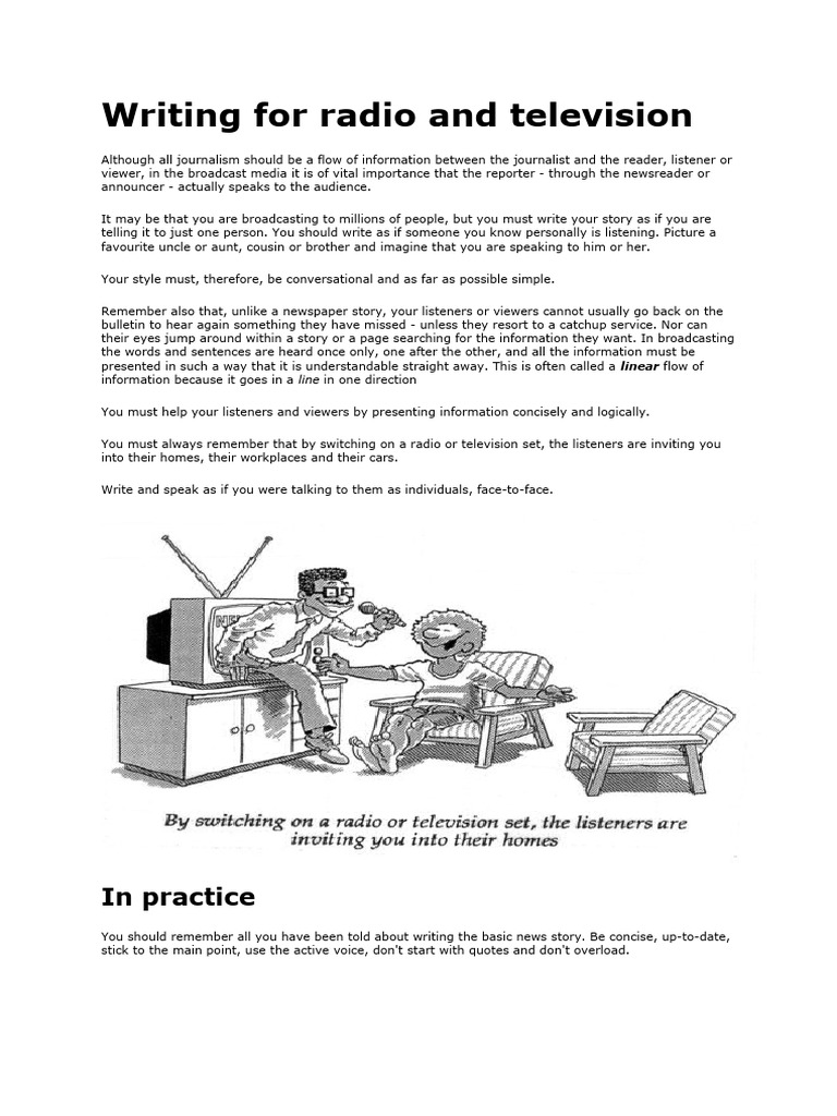 Writing For Radio and Television | PDF | Ellipsis | Human Communication