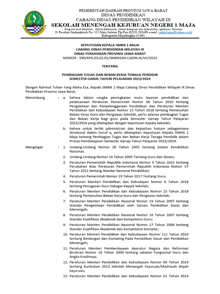 01 SK KBM 2023 - 2024 Ganjil | PDF