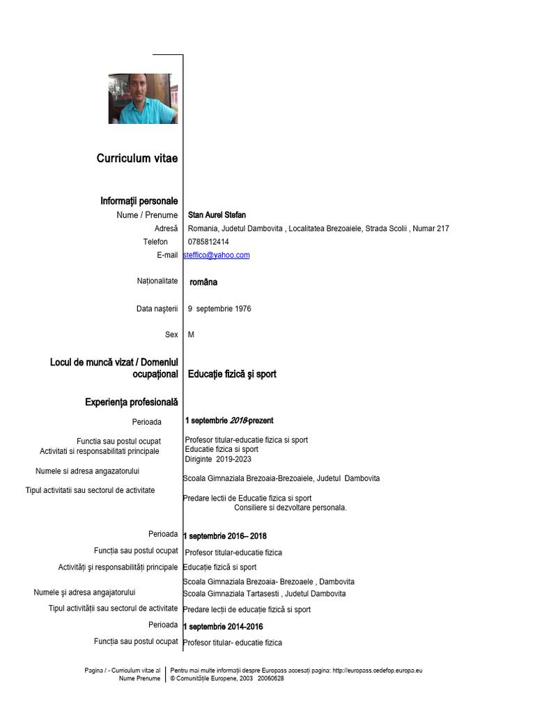 CV Stefan 2023 | PDF