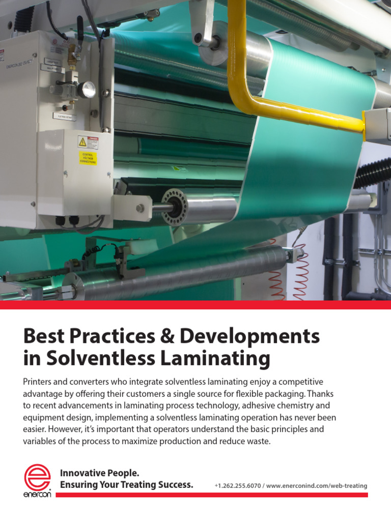 Enercon Best Practices Developments in Solventless Laminating | PDF ...
