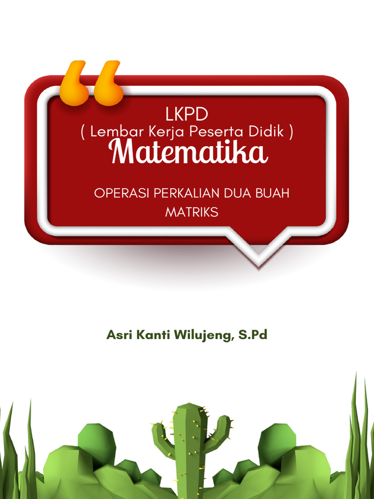 LKPD Perkalian Matriks | PDF | Komputer