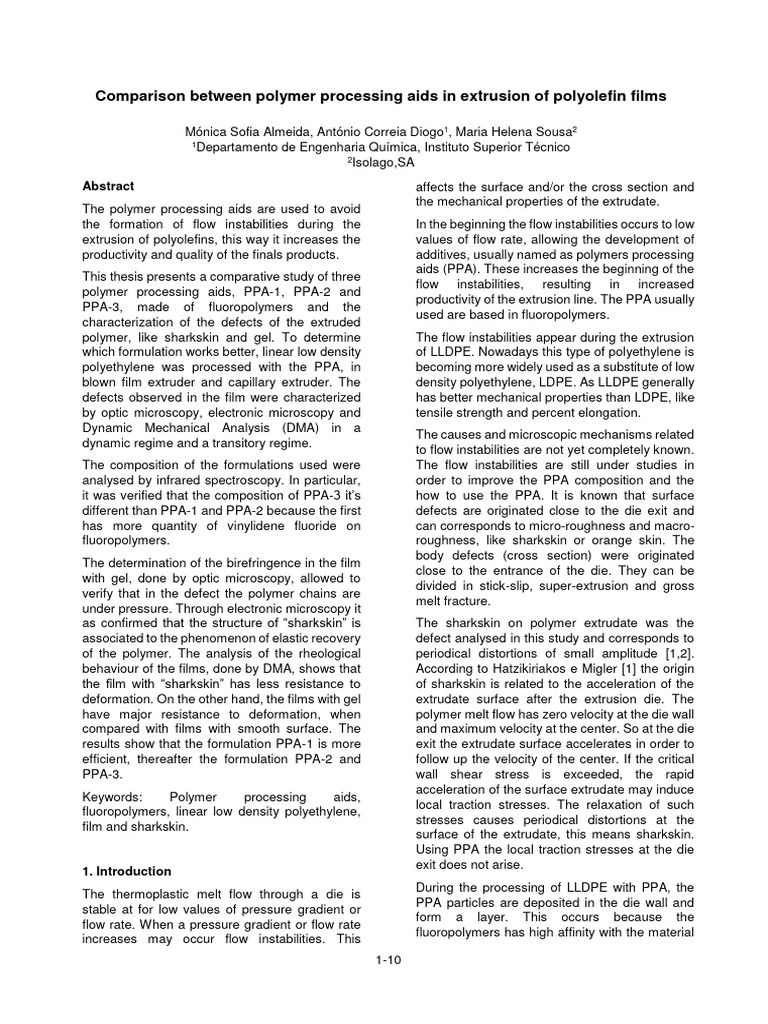 Compare PPA | PDF | Deformation (Engineering) | Extrusion