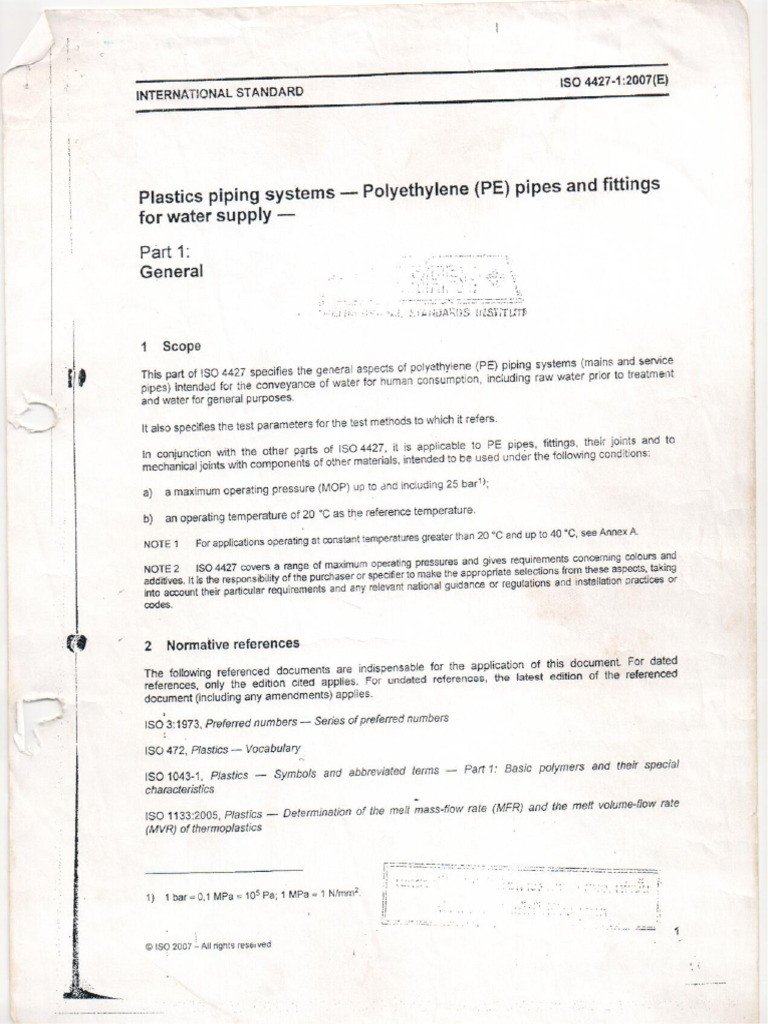 Iso 4427-1 | PDF
