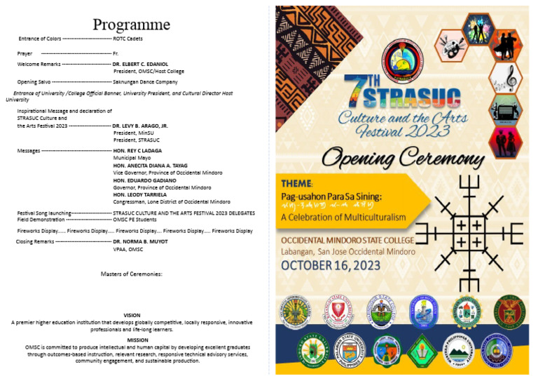 7TH Strasuc Opening Ceremony | PDF