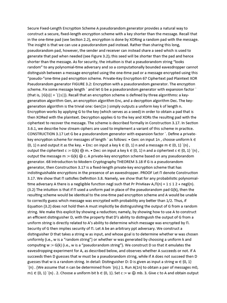 Secure Fixed Length Encryption Scheme Pdf Cryptography Theoretical Computer Science