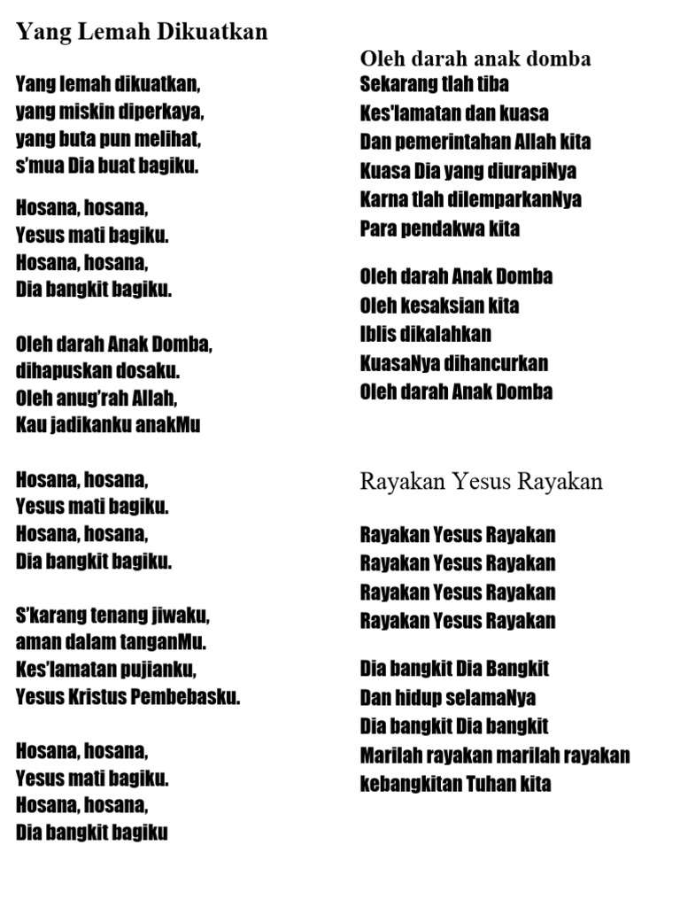 Yang Lemah Dikuatkan | PDF