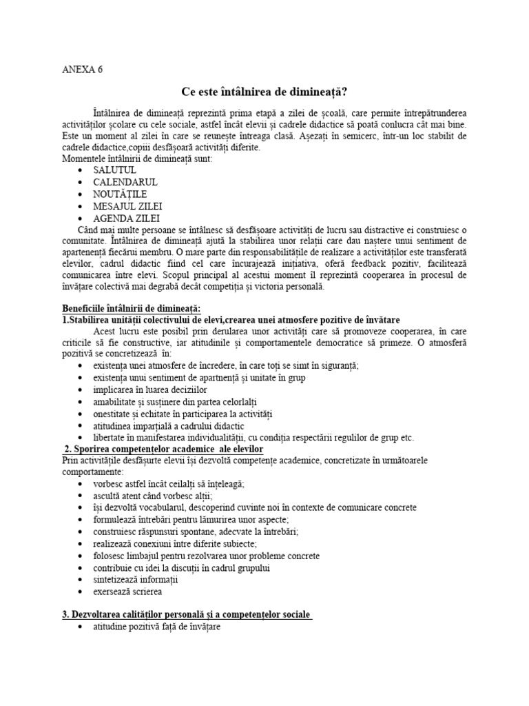 Întâlnirea de Dimineață | PDF