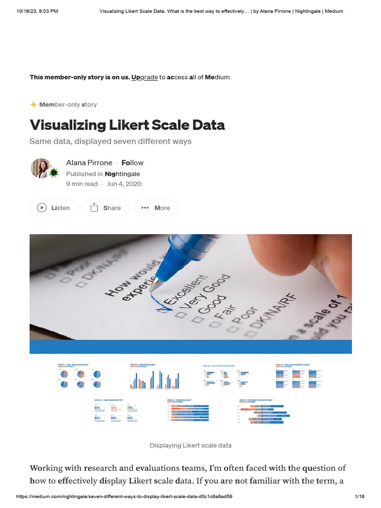 Visualizing Likert Scale Data. What Is The Best Way To Effectively - by Alana Pirrone ...