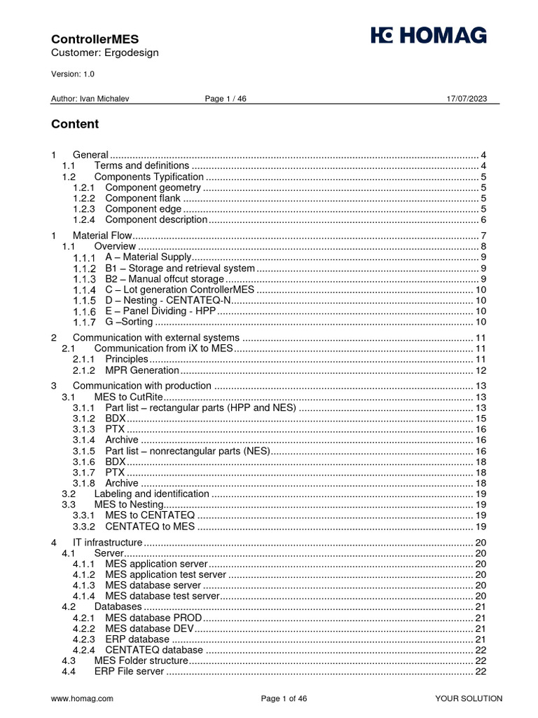MES Realization Ergodesign 20230717 | PDF | Databases | Identifier