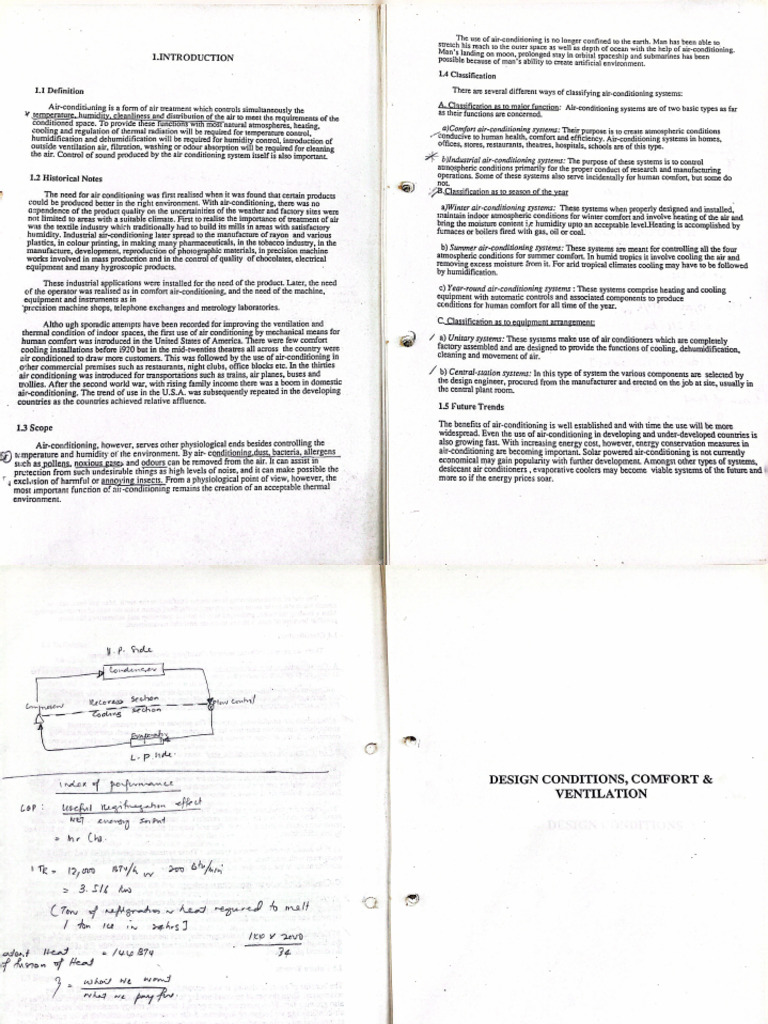 Coursepack On Air Conditioning - Intro | PDF