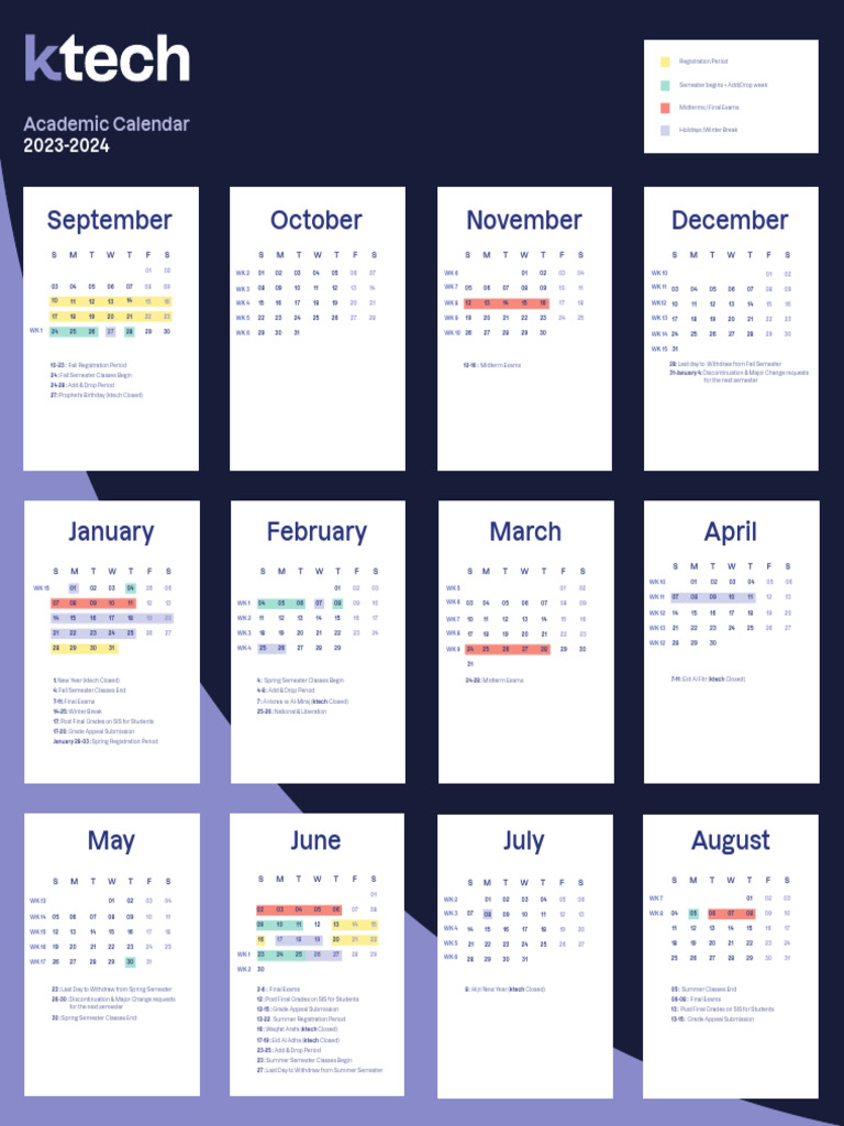 Academic Calendar 2023-2024 Overview | PDF | Academic Term | Business