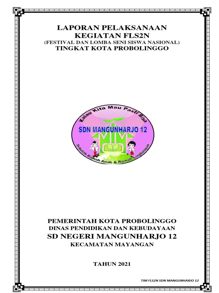 LAPORAN PELAKSANAAN FLS2N Tahun 2021 | PDF