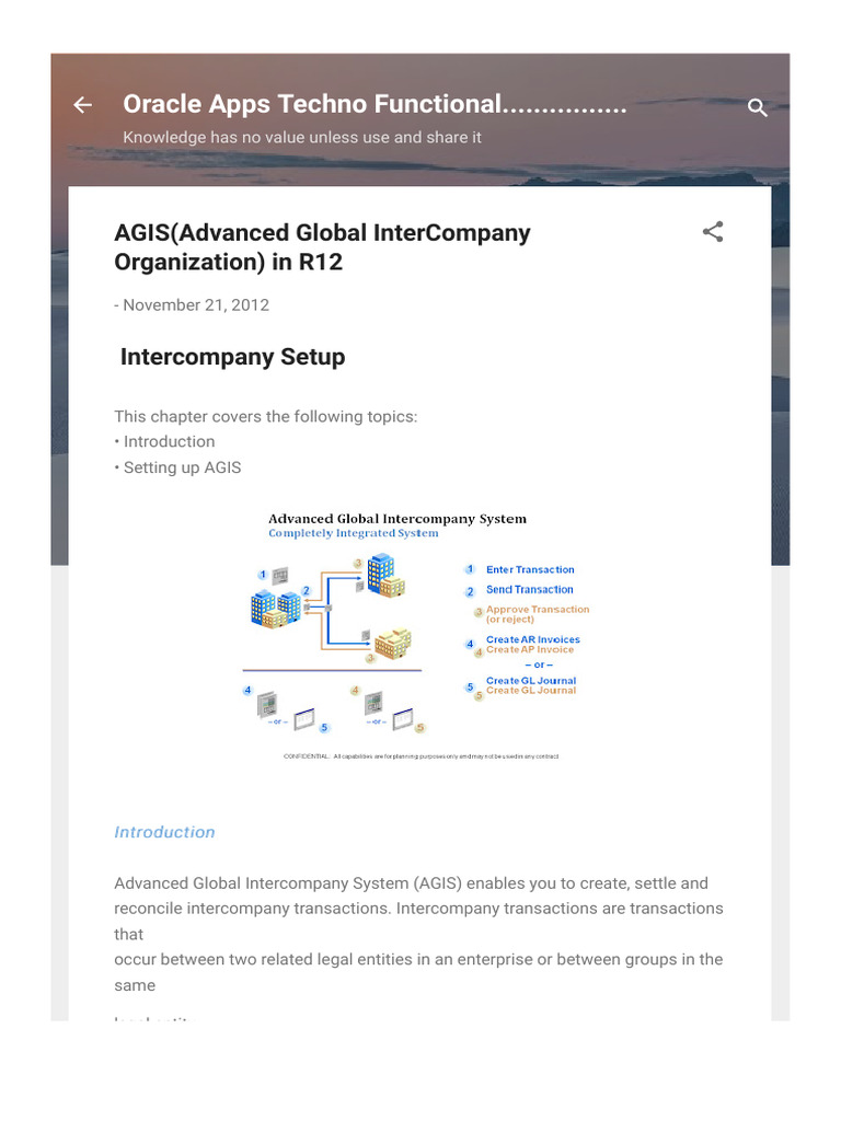 AGIS Setup and Transaction Processing | PDF | Finance & Money Management