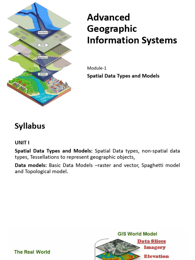 Advanced Geographic Information Systems: Spatial Data Types and Models | PDF | Geographic ...