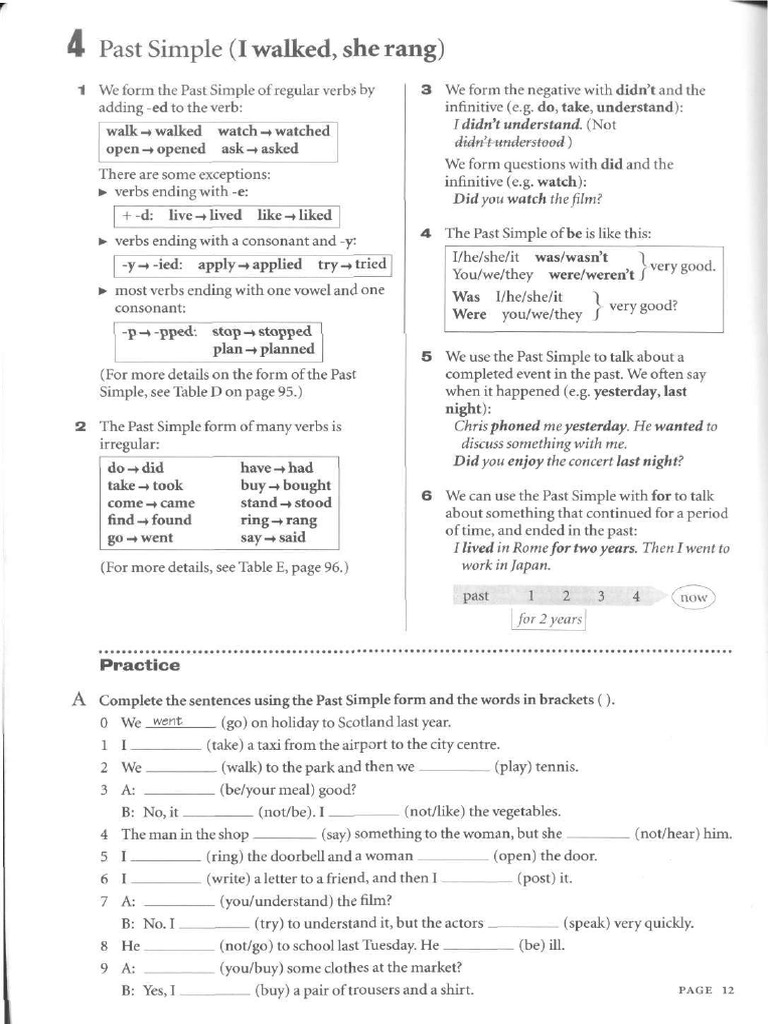Grammar - Spectrum - 2 (Units 4-5, p.12-15) | PDF