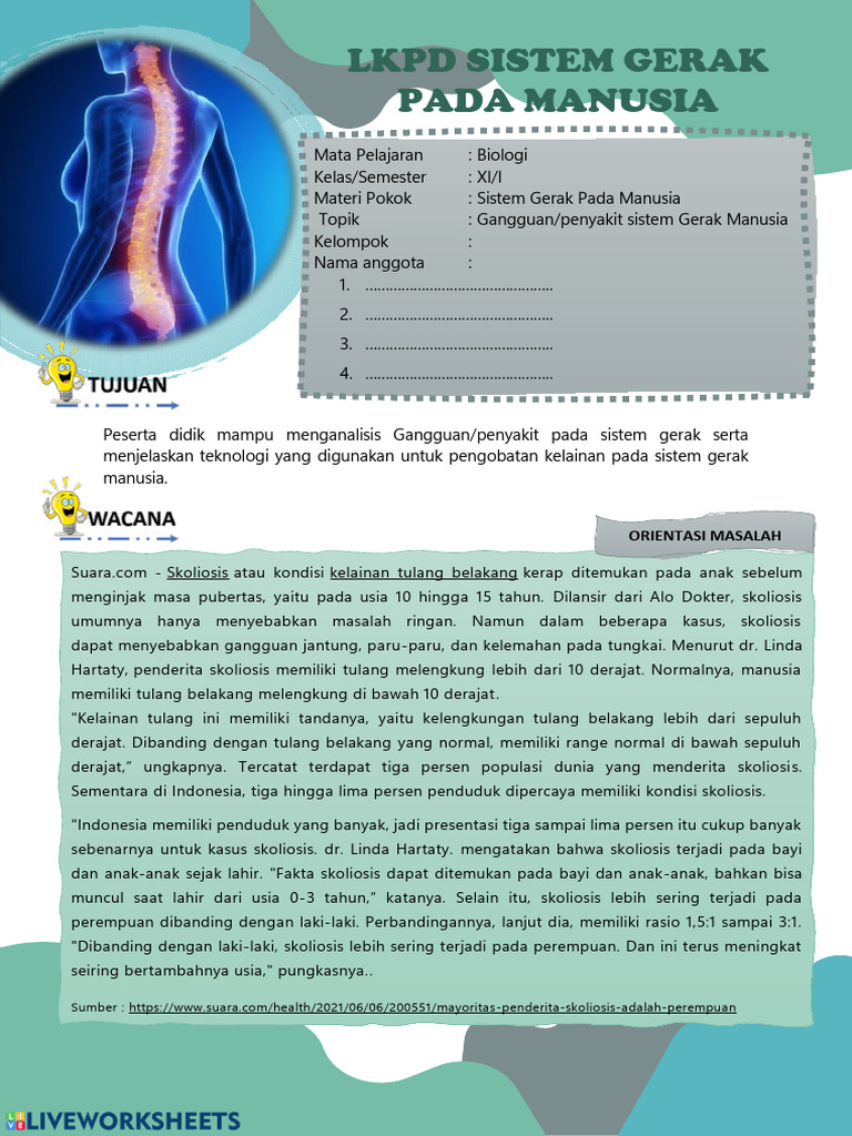 LKPD Sistem Gerak | PDF