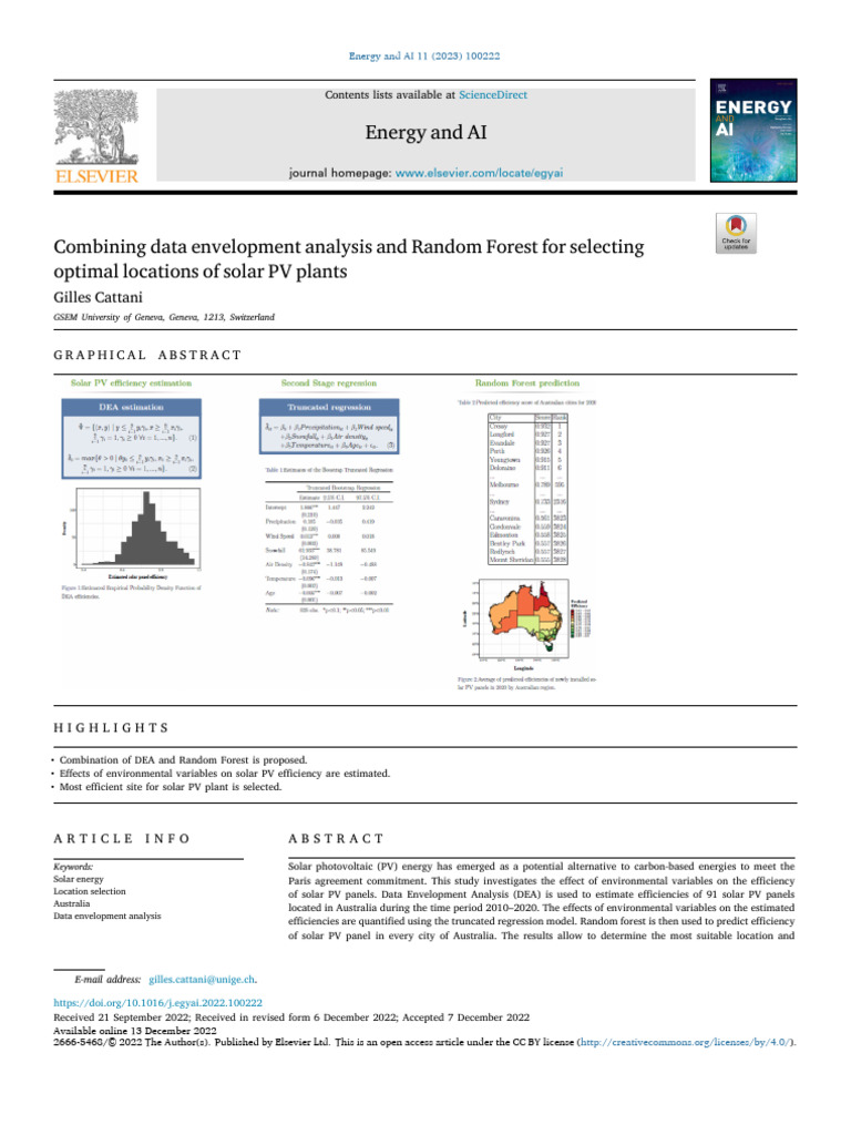 Combining Data Development Analysis and RF For Selecting Optimal ... Combining Data Development Analysis and RF For Selecting Optimal ...