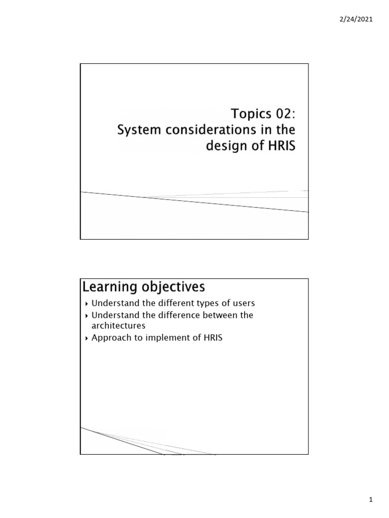 System Considerations in The Design of HRIS | PDF | Cloud Computing | Software As A Service