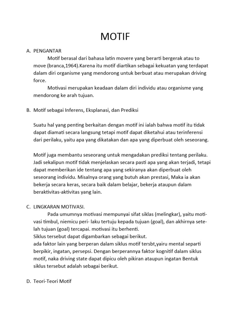 Motif (Pua Kelompok 5) | PDF