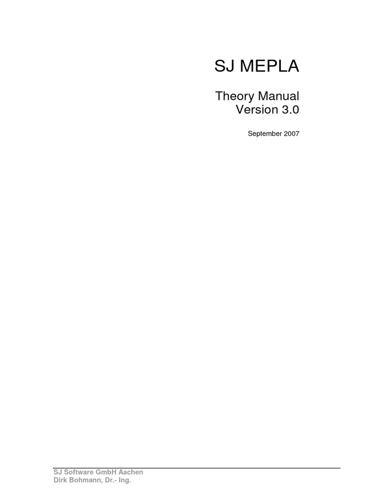 SJ Mepla Handbuch Theorie Eng | PDF | Stress (Mechanics) | Stiffness