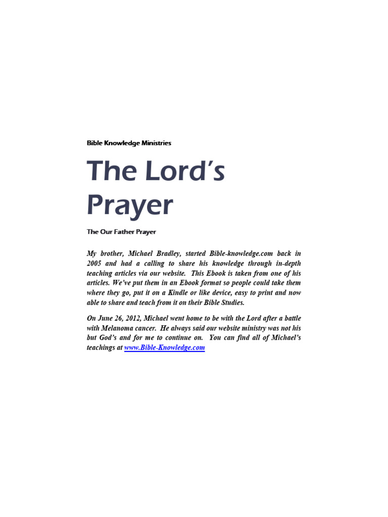 The Lords Prayer | PDF