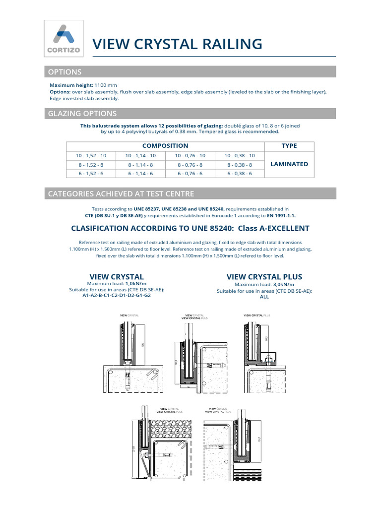 CORTIZO - View Crystal Balustrade | PDF