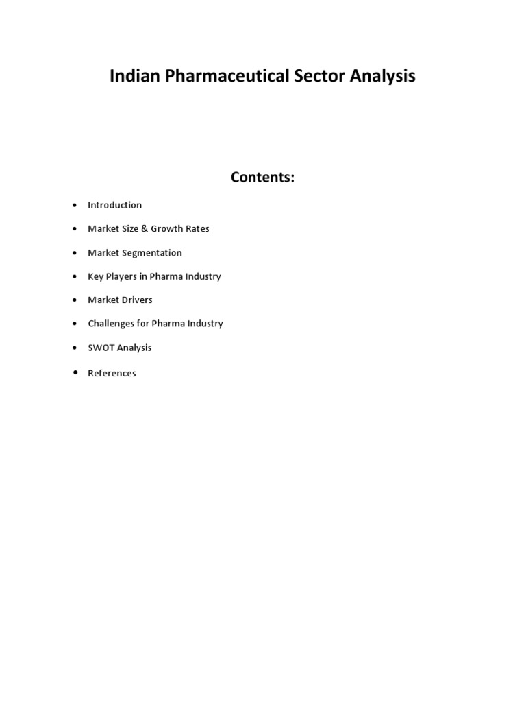 Pharma Sector Analysis | Download Free PDF | Over The Counter Drug ...