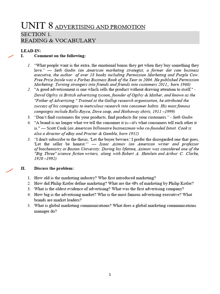 Unit 8 Advertising and Promotion | PDF | Brand | Marketing