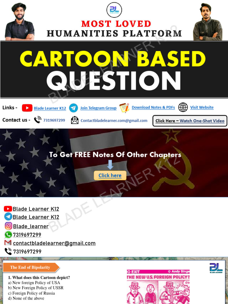 Cartoon Based Questions of Class 12 TH Political Science | PDF | Indian ...