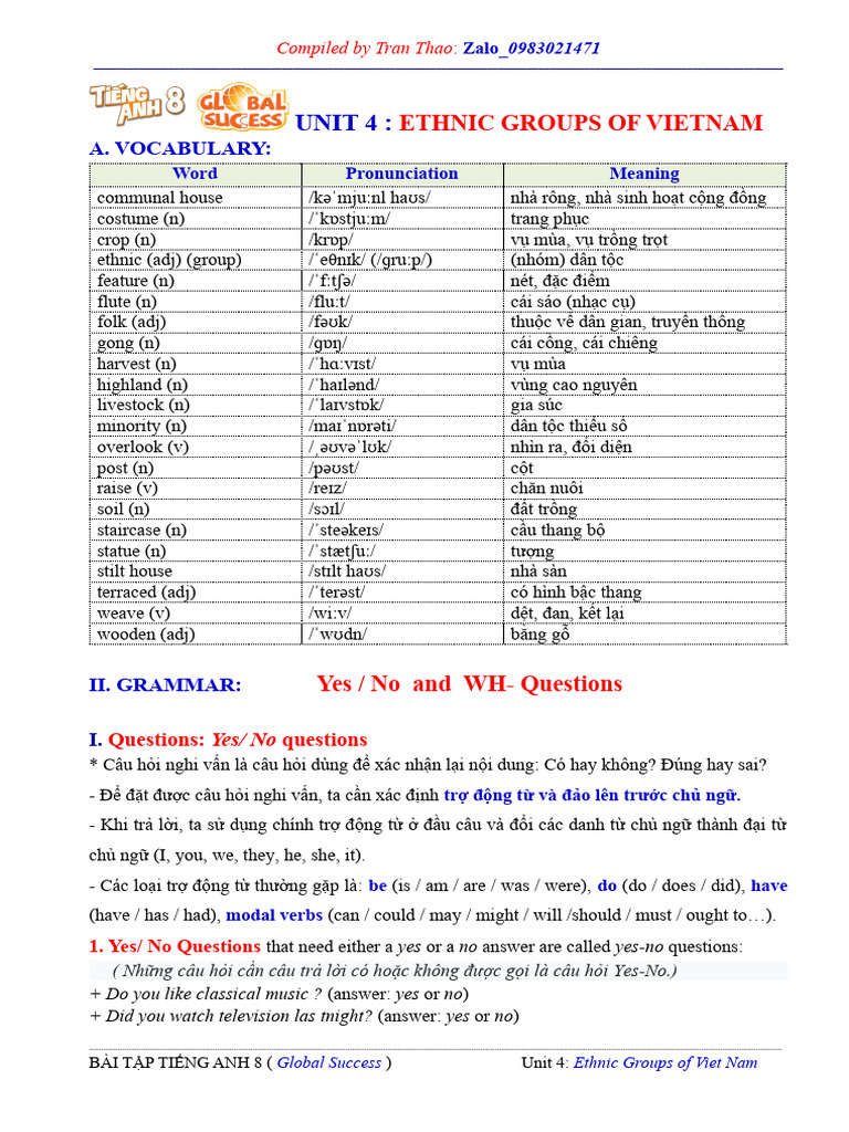 Bai Tap Unit 4 | PDF