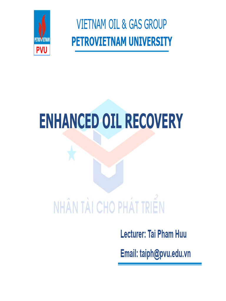 C1. Introduction To EOR | PDF | Enhanced Oil Recovery | Petroleum