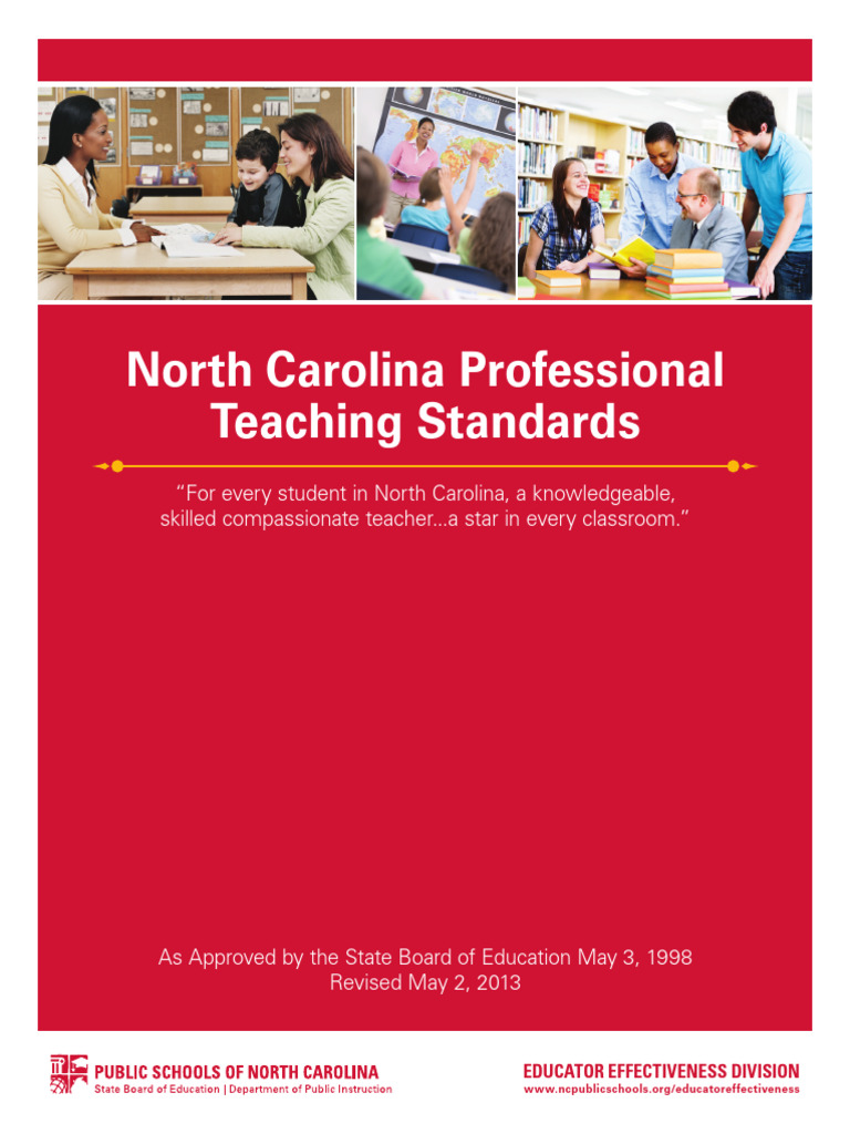 North Carolina Professional Teaching Standards 2 | PDF | Teachers | Learning
