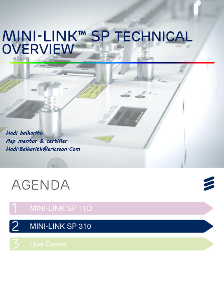 1-Mini-Link™ SP Technical Overview | PDF | Networking | Multiprotocol ...