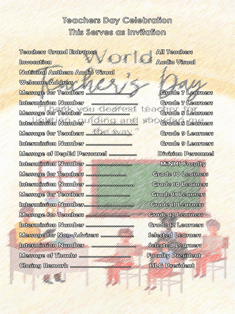 TEACHER DAY Program | PDF