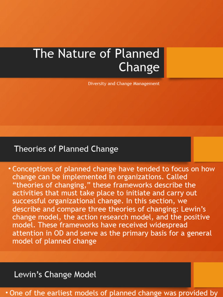 The Nature of Planned Change | Download Free PDF | Action Research | Force