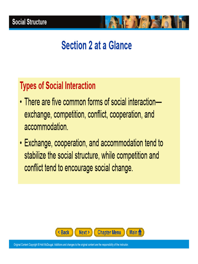 Chapter 3 - Social Structure - Section 2 - Types of Social Interaction ...