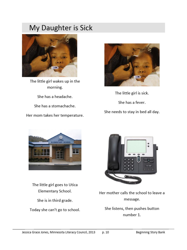 My Daughter Is Sick Reading A2 | PDF