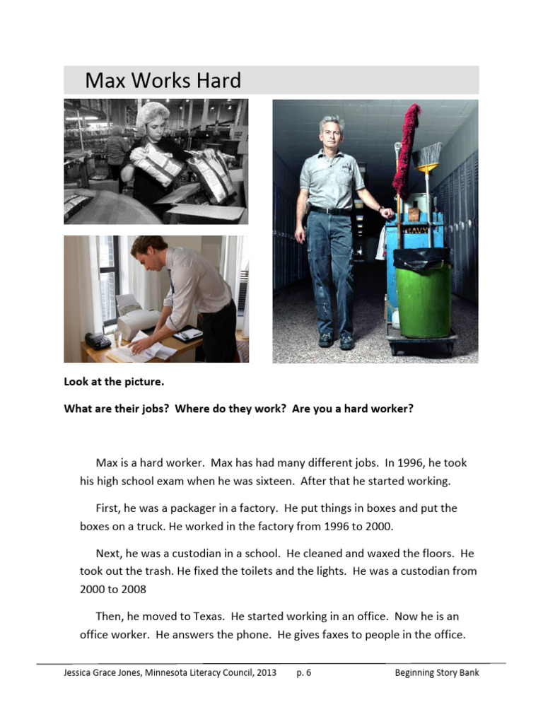 Mark Works Hard Reading A2 | PDF