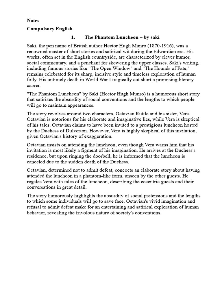 Compulsory English | PDF