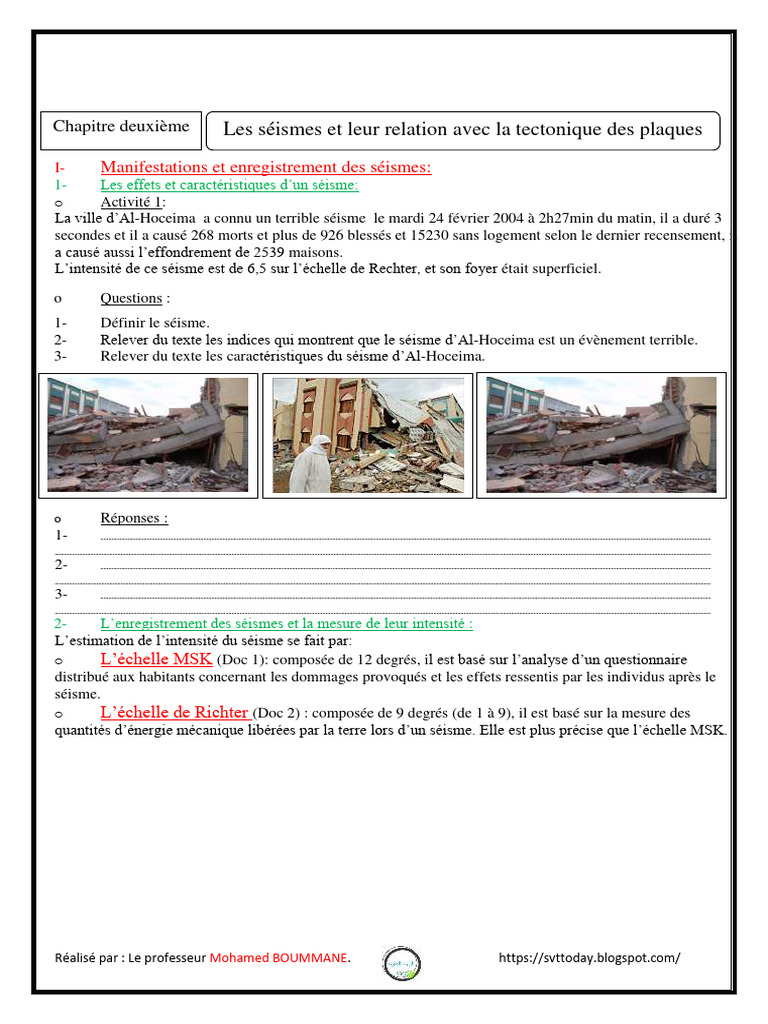 Comprendre les Séismes et Leur Impact | PDF | Méthodes et références ...