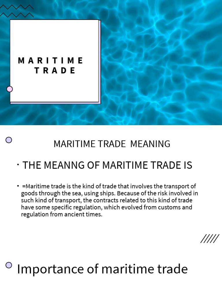 Understanding Maritime Trade Basics | PDF