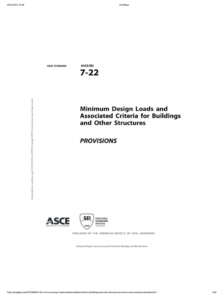 Asce - Sei 7-22 | PDF