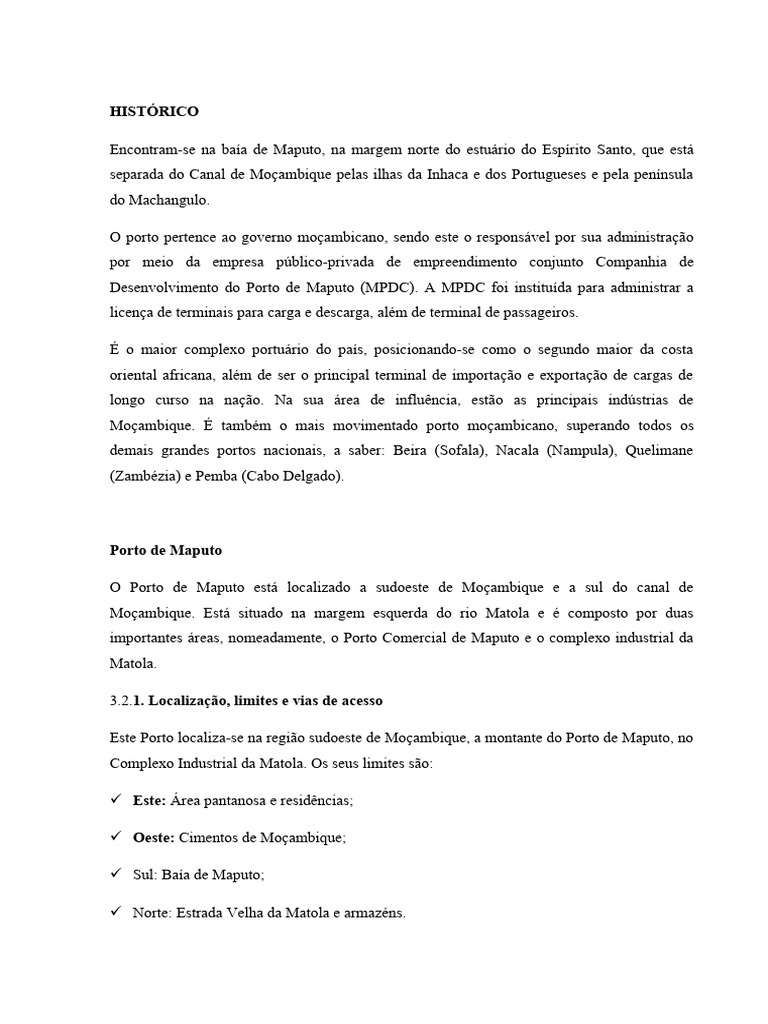 Porto de Maputo | PDF