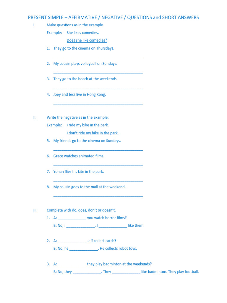 Present Simple Tense Conversation Topics Dialogs | PDF