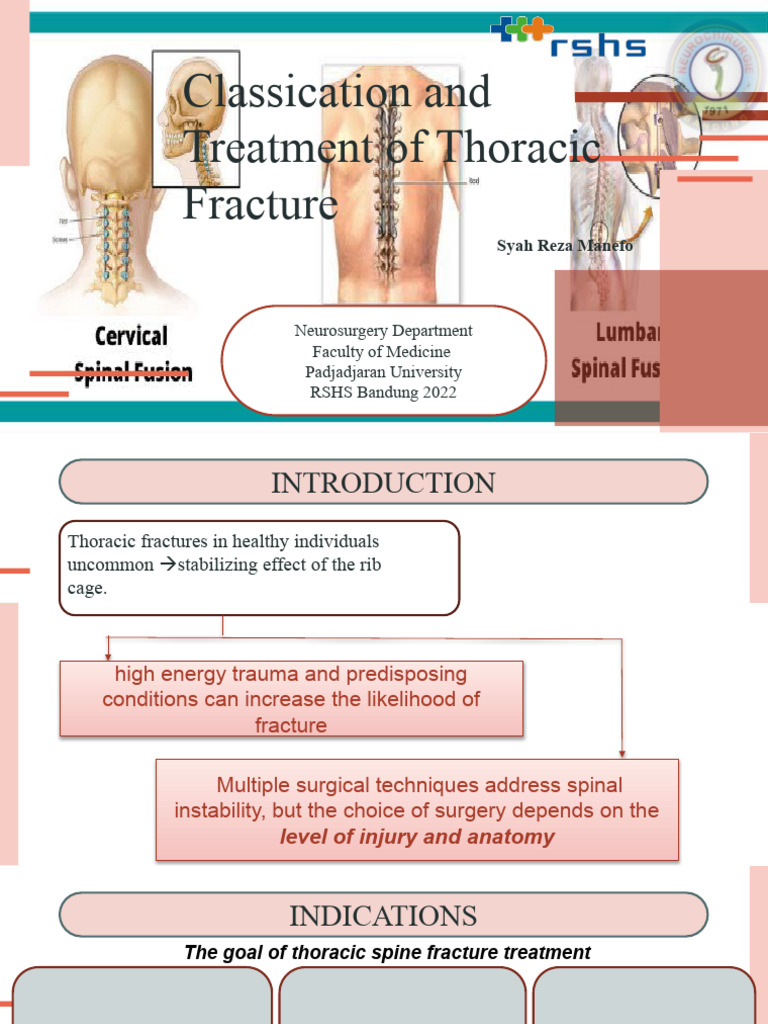 Classification of Thoracic Spine Fracture | PDF