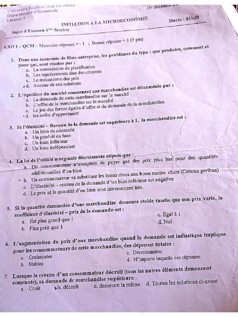 Sujet D Examen L1 Pdf