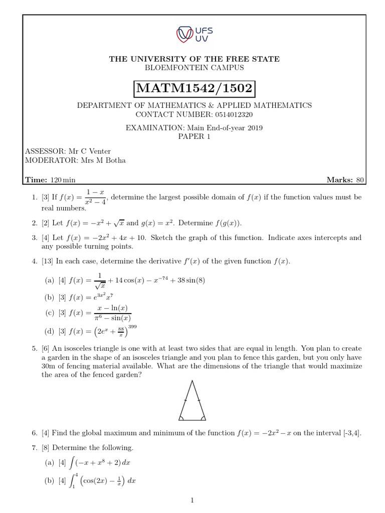 Matm 154219 Ex 1 | PDF