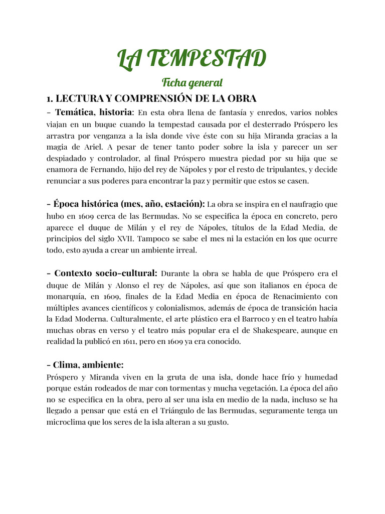 La Tempestad | PDF | La tempestad | Corsé