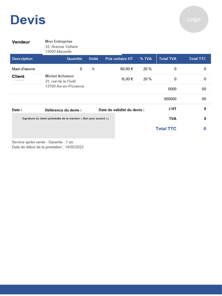 Exemplaire de Devis | PDF