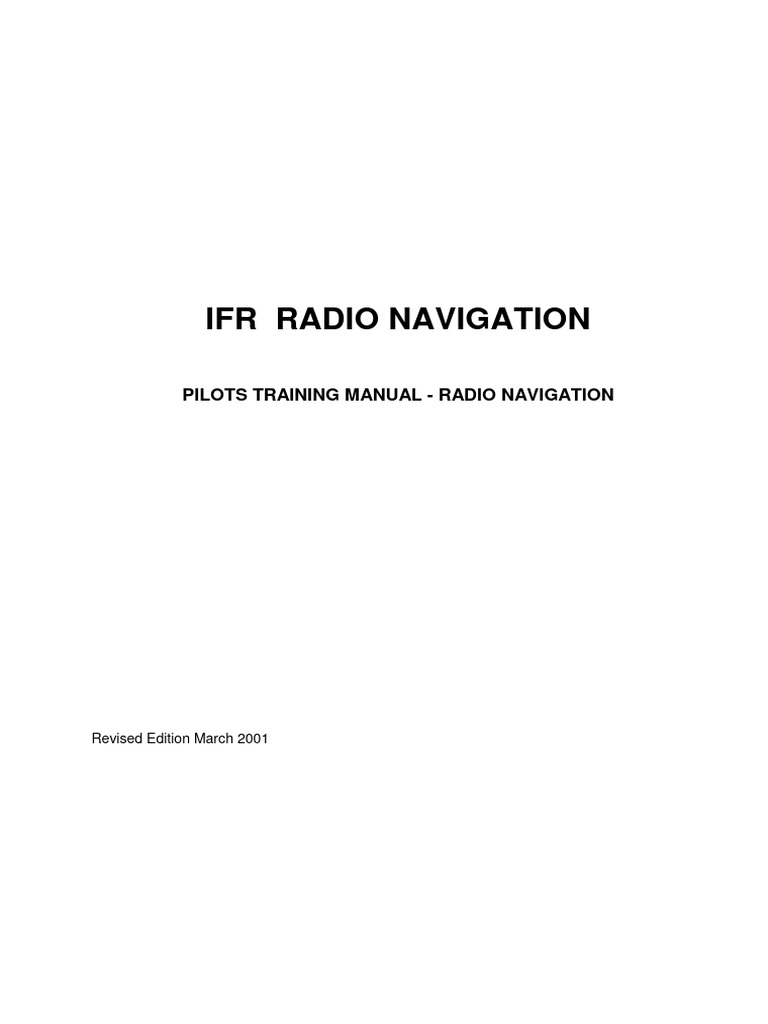 IFR Radio Navigation Training Manual | PDF | Aviation Safety | Aeronautics